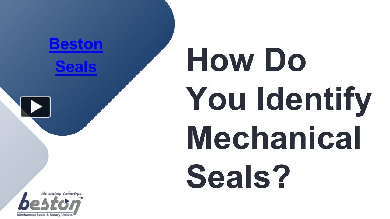 How Do You Identify Mechanical Seals? - Beston Seals presentation | free to download