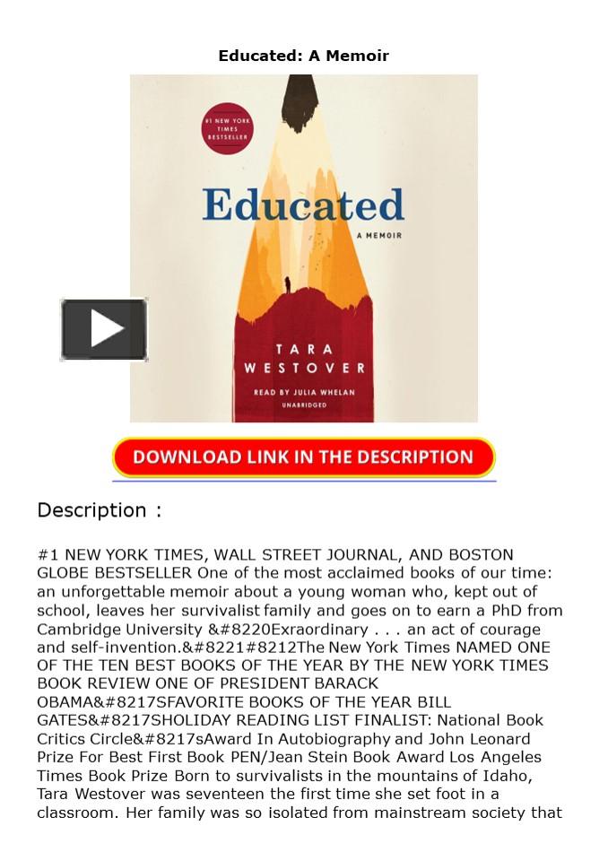 PPT – Download Educated: A Memoir PowerPoint presentation | free to ...