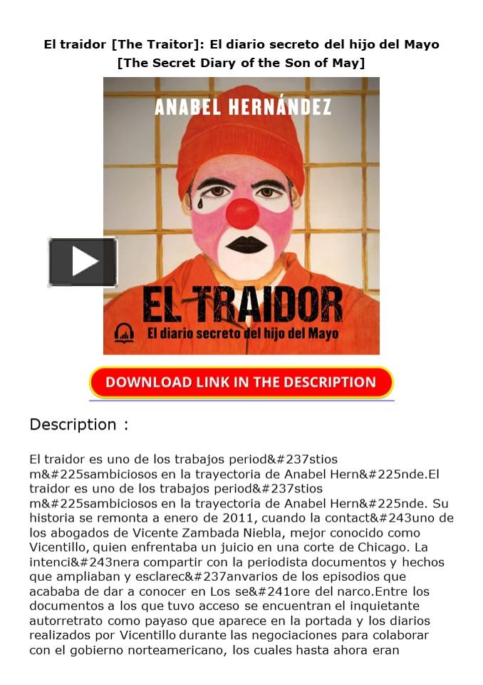 PDF El traidor [The Traitor]: El diario secreto del hijo del Mayo [The Secret Diary of the Son ...