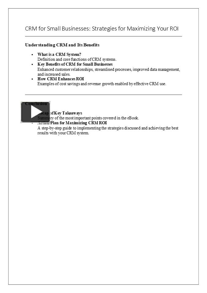 Maximizing ROI with CRM for Small Businesses: Strategies and Insights presentation | free to ...