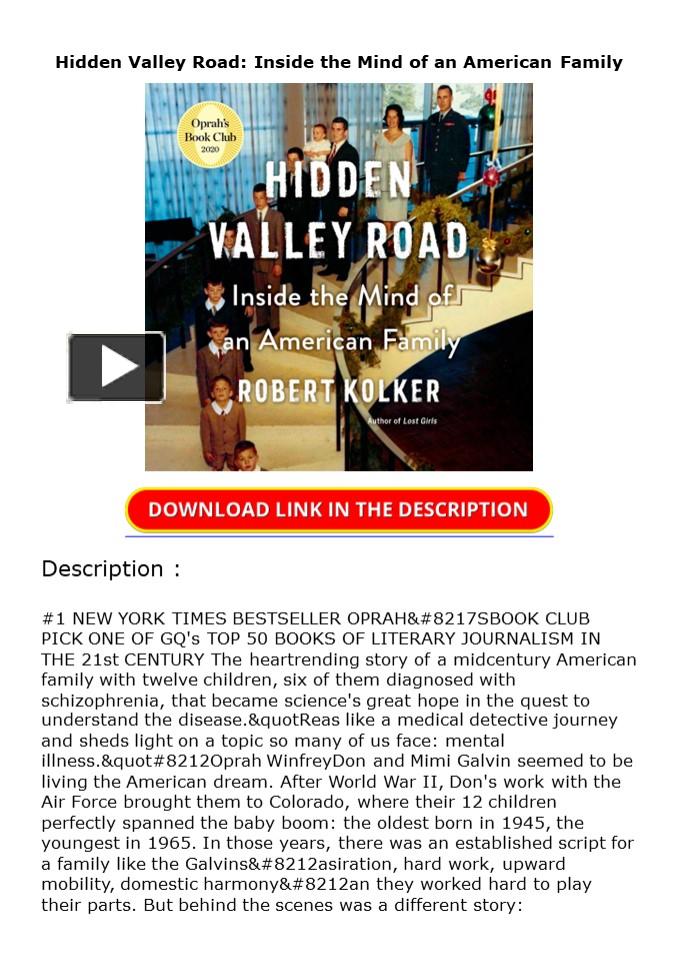 PDF Hidden Valley Road: Inside the Mind of an American Family ...