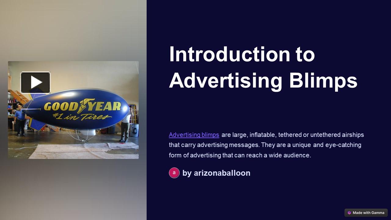 PPT – Introduction to Advertising Blimps (1) PowerPoint presentation | free to download - id ...