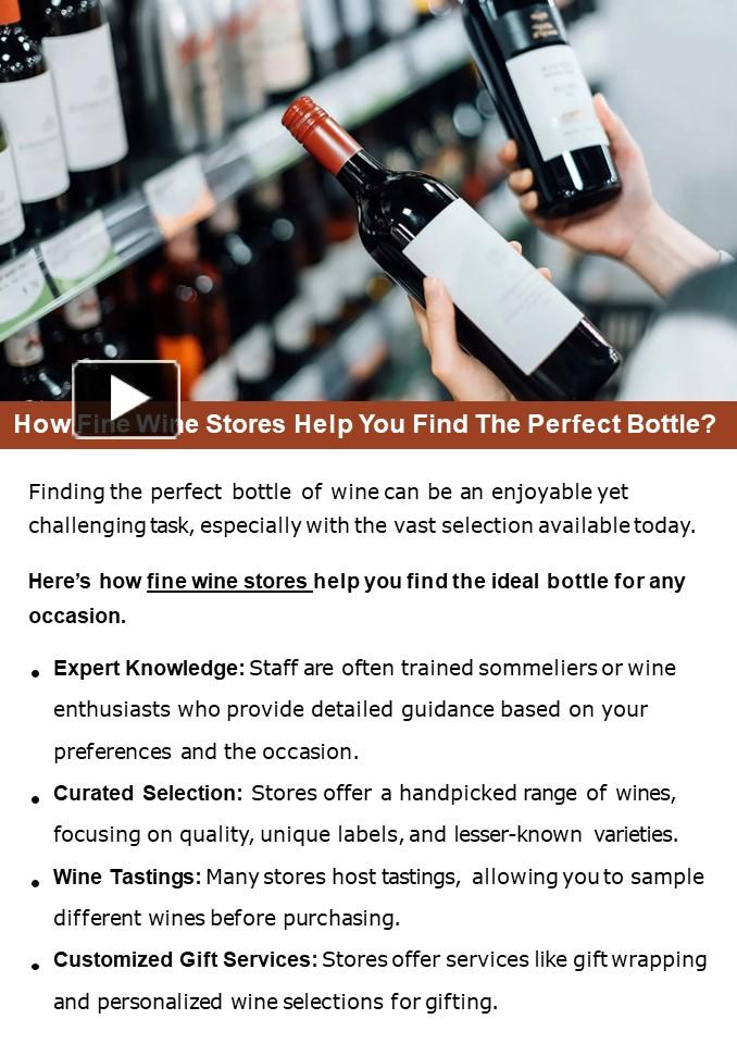PPT – How Fine Wine Stores Help You Find The Perfect Bottle? PowerPoint presentation | free to ...