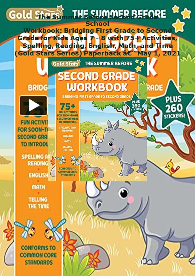 [READ] ️ The Summer Before Second Grade School Workbook: Bridging First ...