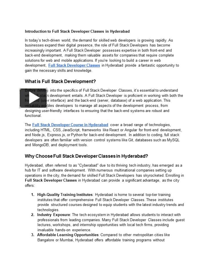 Ppt Full Stack Developer Classes Powerpoint Presentation Free To