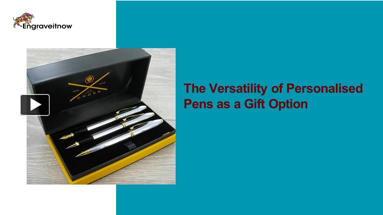 PPT – The Versatility of Personalised Pens as a Gift Option PowerPoint presentation | free to ...