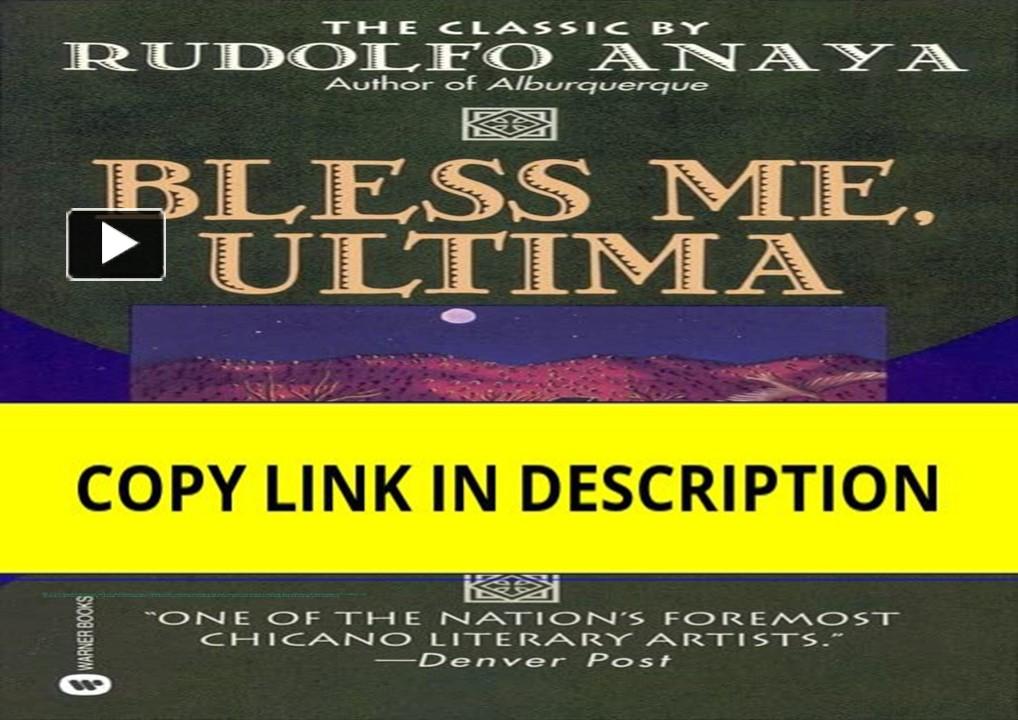 ebook download Bless Me, Ultima presentation | free to download