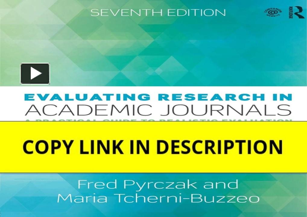 PPT – DOWNLOAD [PDF] Evaluating Research in Academic Journals: A Practical G PowerPoint ...