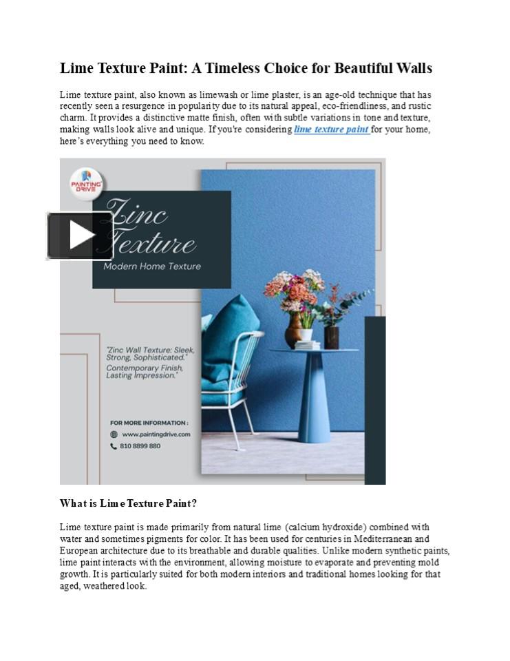 PPT – Lime Texture Paint: A Timeless Choice for Beautiful Walls PowerPoint presentation | free ...