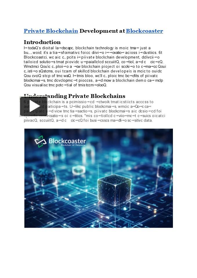 PPT – Private Blockchain Development at Blockcoaster PowerPoint ...