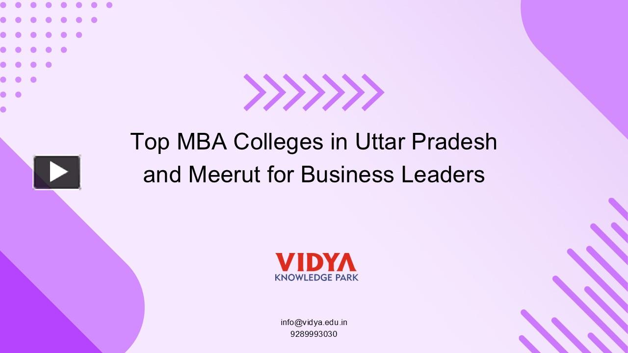 PPT – Top MBA Colleges in Uttar Pradesh and Meerut for Business Leaders PowerPoint presentation ...