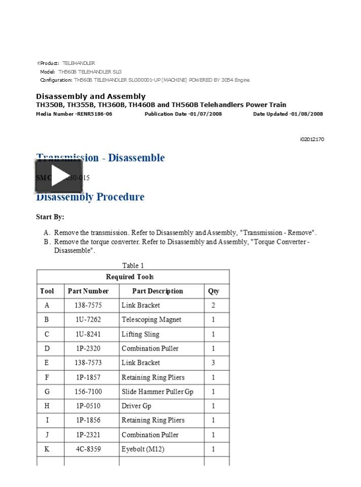 PPT – Caterpillar Cat TH560B TELEHANDLER (Prefix SLG) Service Repair Manual Instant Download ...