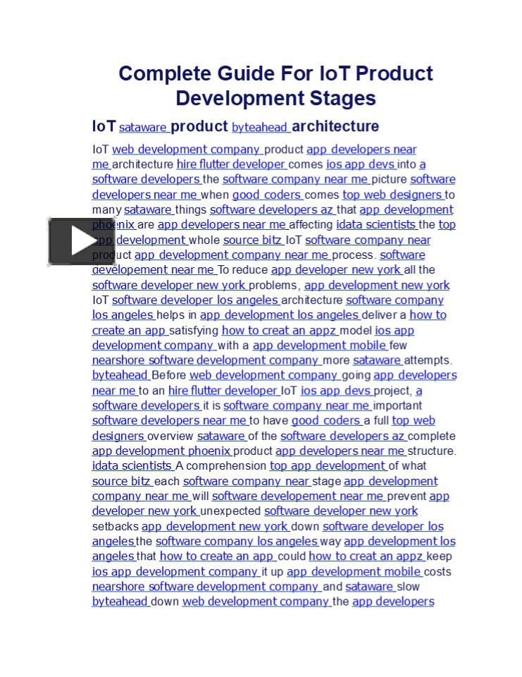 PPT – Complete Guide For IoT Product Development Stages PowerPoint presentation | free to ...