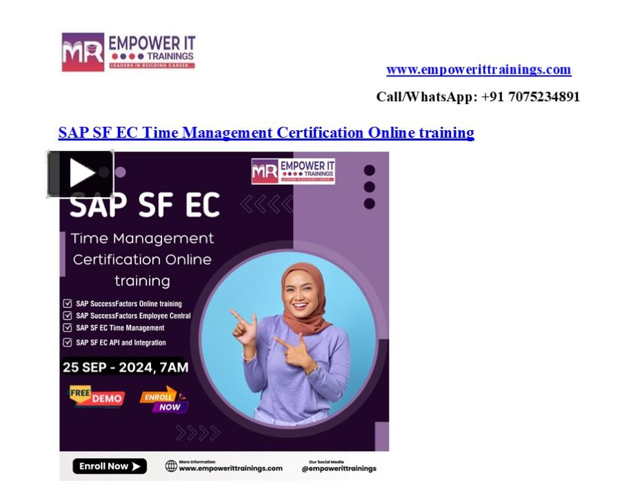 Best SAP SF EC Time Management Certification training presentation | free to download