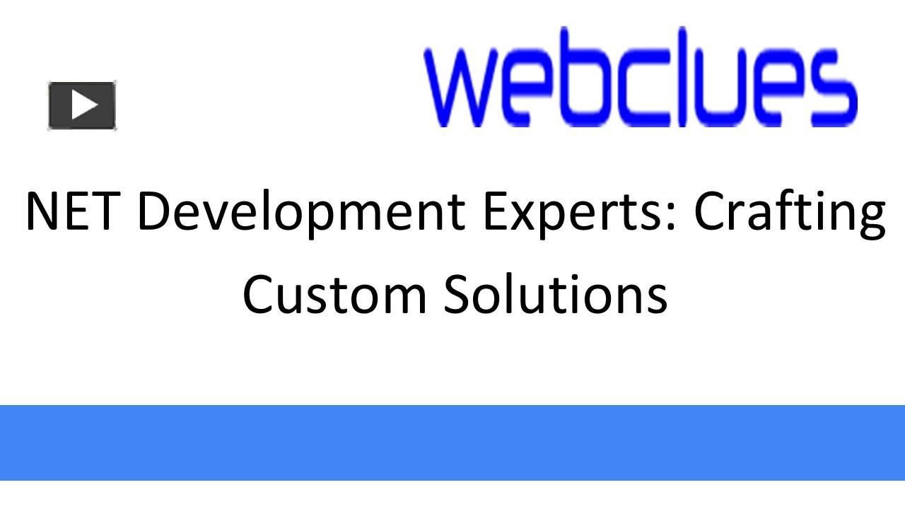PPT – NET Development Experts: Crafting Custom Solutions PowerPoint presentation | free to ...