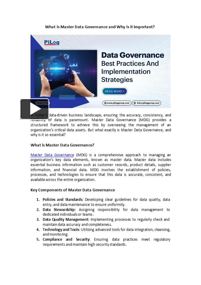 PPT – Unlocking the Power of Data Governance: A Comprehensive Guide PowerPoint presentation ...