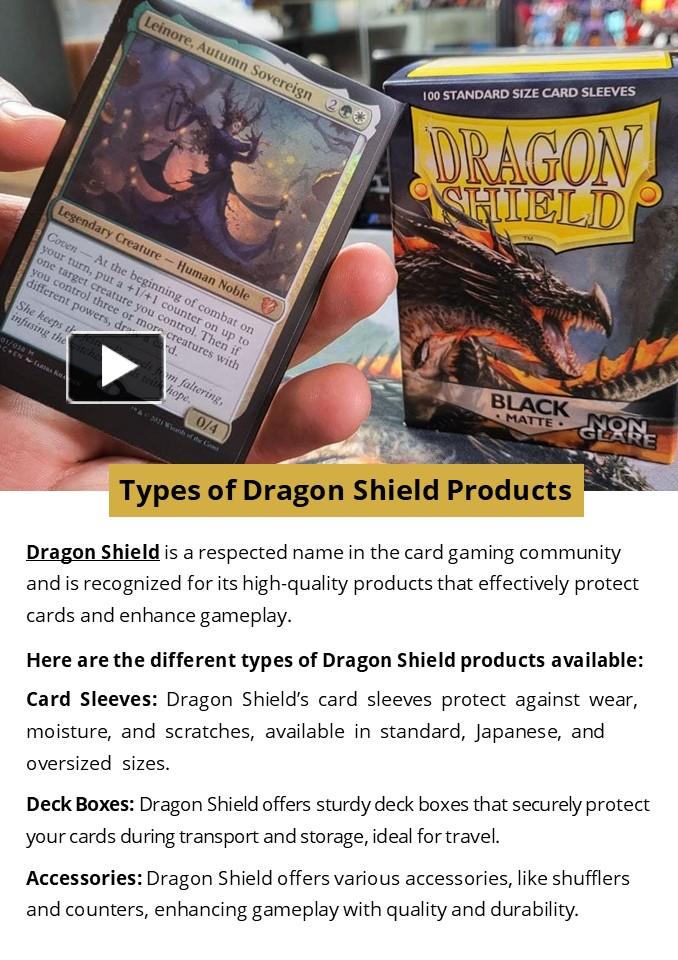 PPT – Types Of Dragon Shield Products PowerPoint presentation | free to download - id: 9ae191-Mzg2O