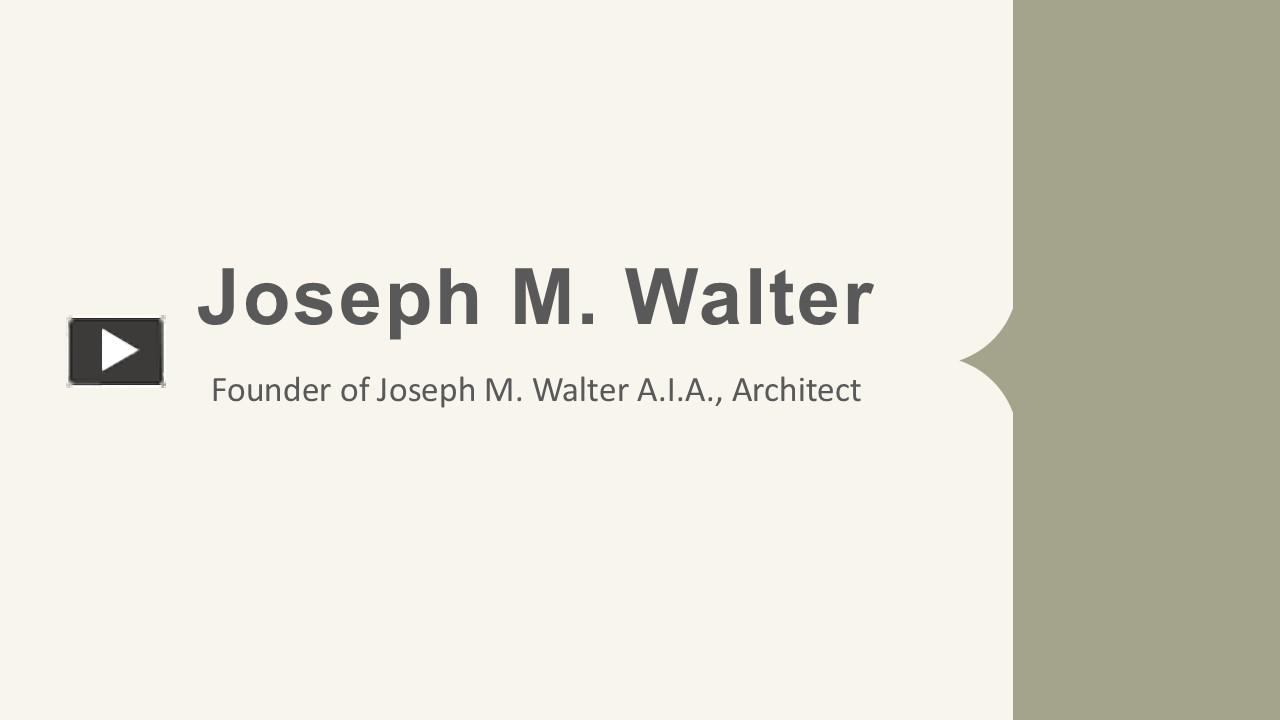 PPT – Joseph M. Walter - A Self-Starter and a Team Player - Largo, Florida PowerPoint ...