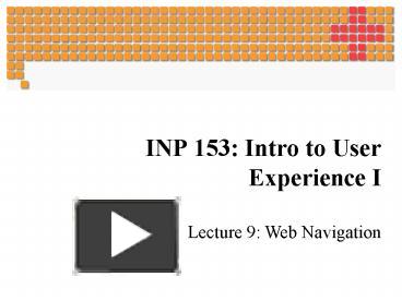 PPT – INP 153: Intro to User Experience I PowerPoint presentation | free to view - id: 9ae31-NjQ3Y