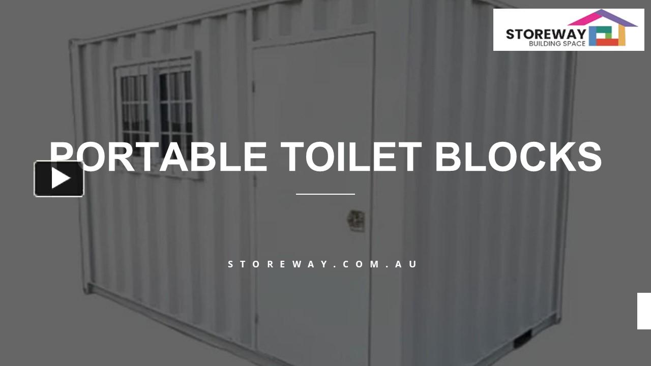 Portable Toilet Blocks presentation | free to download