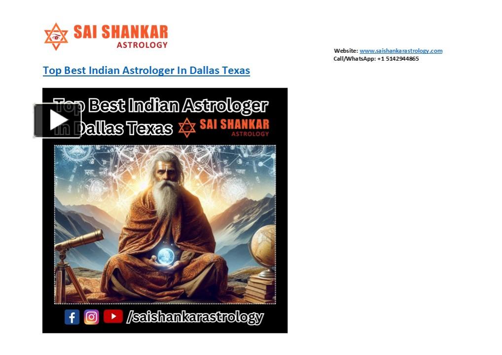 Top Best Indian Astrologer In Dallas Texas presentation | free to download