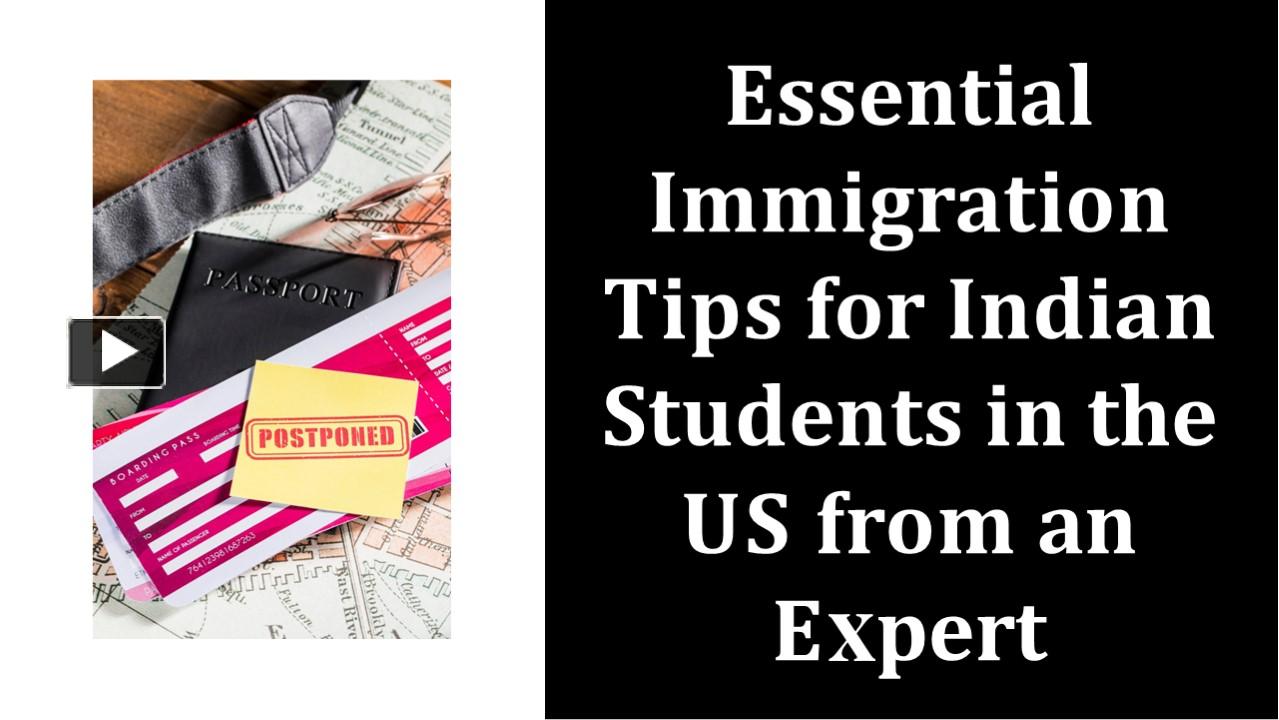 PPT – Essential Immigration Tips for Indian Students in the US from an ...