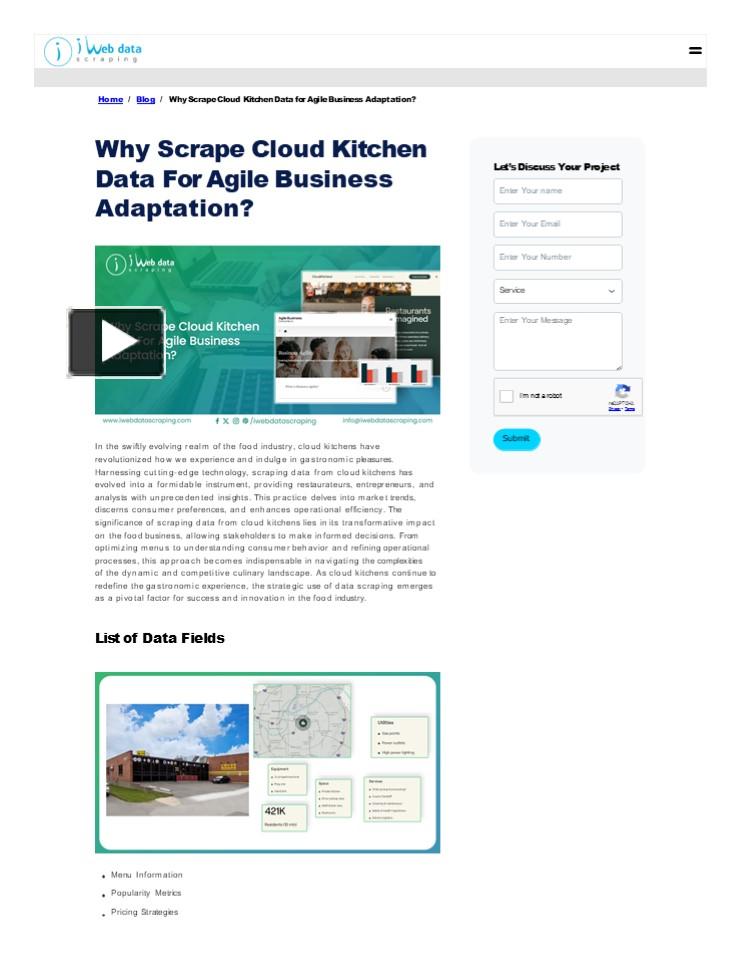 Why Scrape Cloud Kitchen Data for Agile Business Adaptation? presentation | free to download