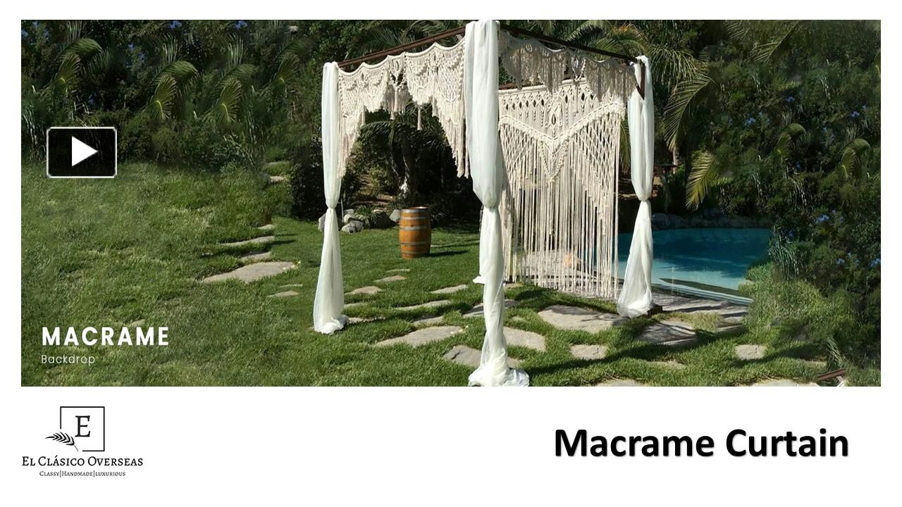 PPT – Handmade Macrame for Door or Window PowerPoint presentation | free to download - id ...