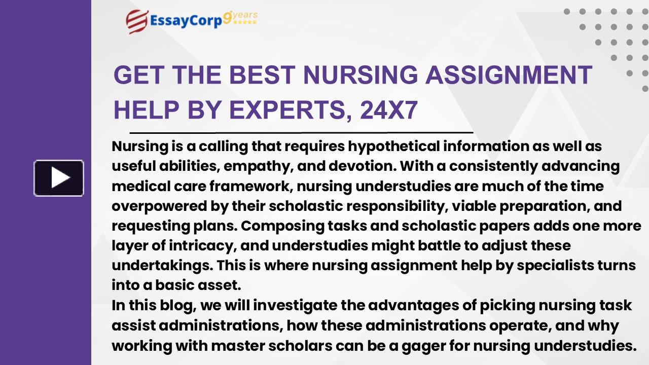 PPT – Get the Best Nursing Assignment Help by Experts, 24X7 PowerPoint presentation | free to ...