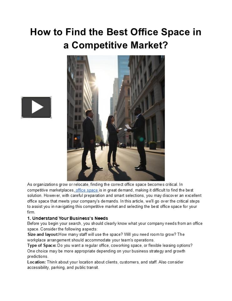 PPT – rental office space PowerPoint presentation | free to download - id: 9b071a-Y2MzN