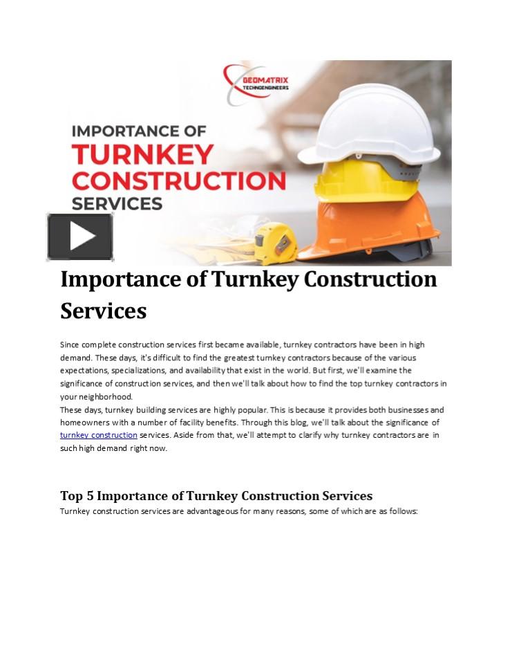 PPT – Importance of Turnkey Construction Services PowerPoint presentation | free to download ...