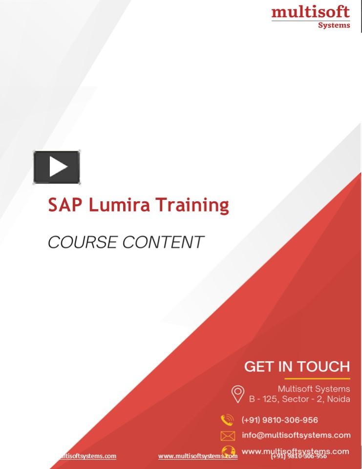 SAP Lumira Training Online presentation | free to download