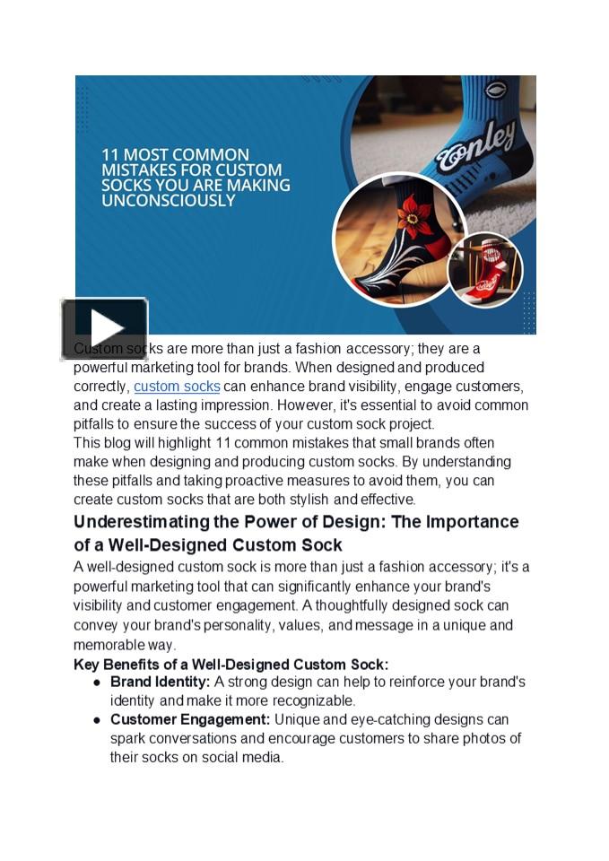 PPT – 11 Most Common Mistakes for Custom Socks You Are Making Unconsciously PowerPoint ...