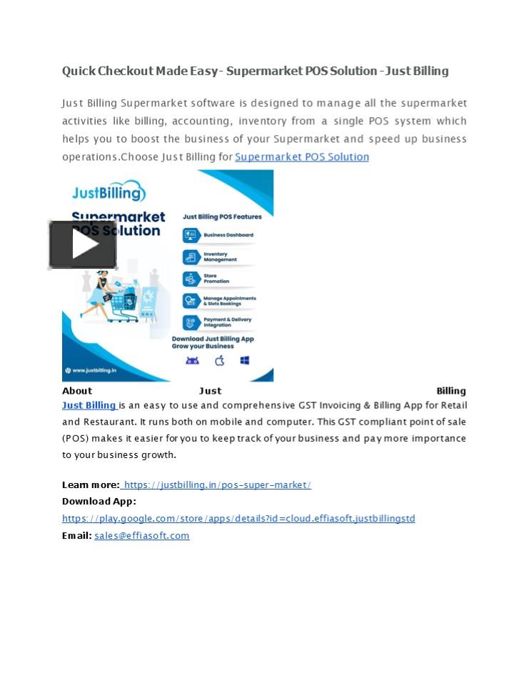 PPT – Quick and Efficient Checkout with a Supermarket POS System PowerPoint presentation | free ...