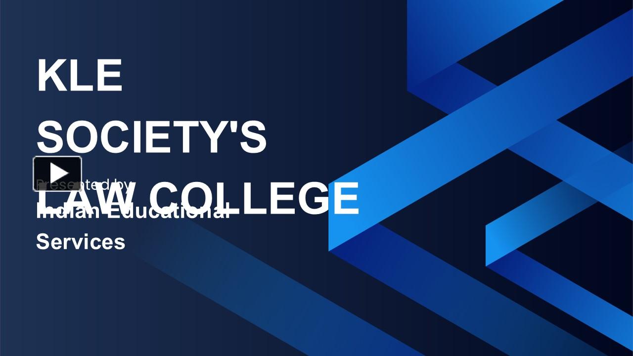 KLE Society’s Law College presentation | free to download
