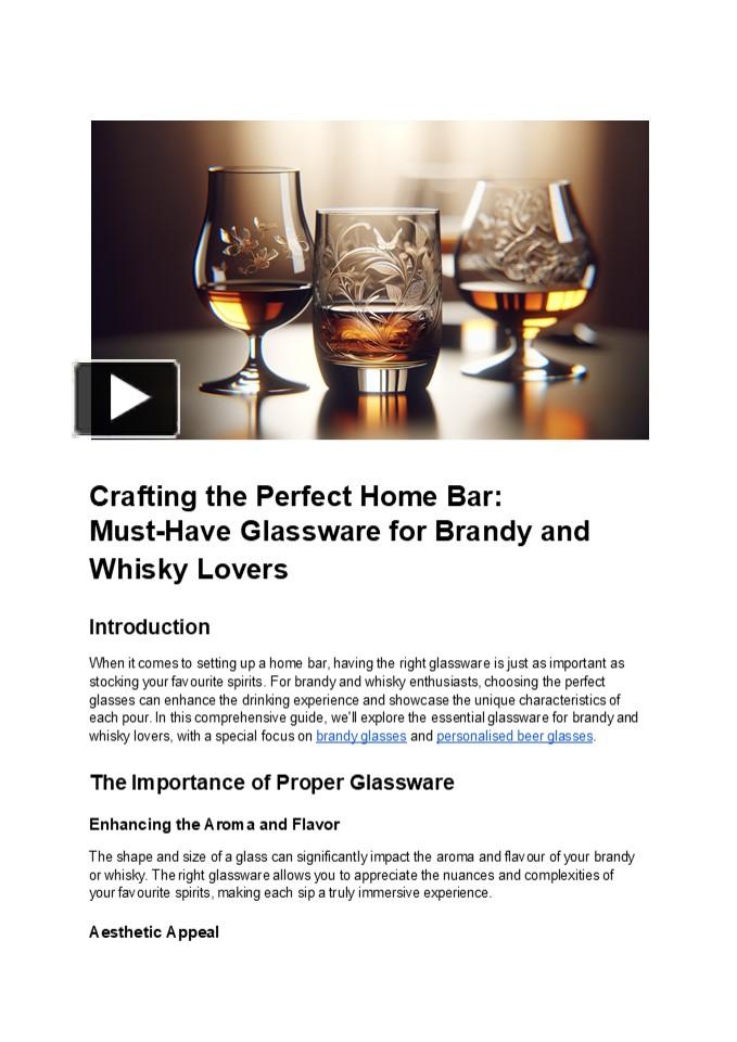 PPT – Crafting the Perfect Home Bar: Must-Have Glassware for Brandy and Whisky Lovers PowerPoint ...