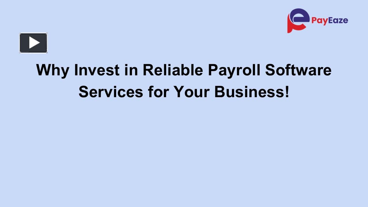 PPT – Why Reliable Payroll Software is a Smart Investment for Your ...