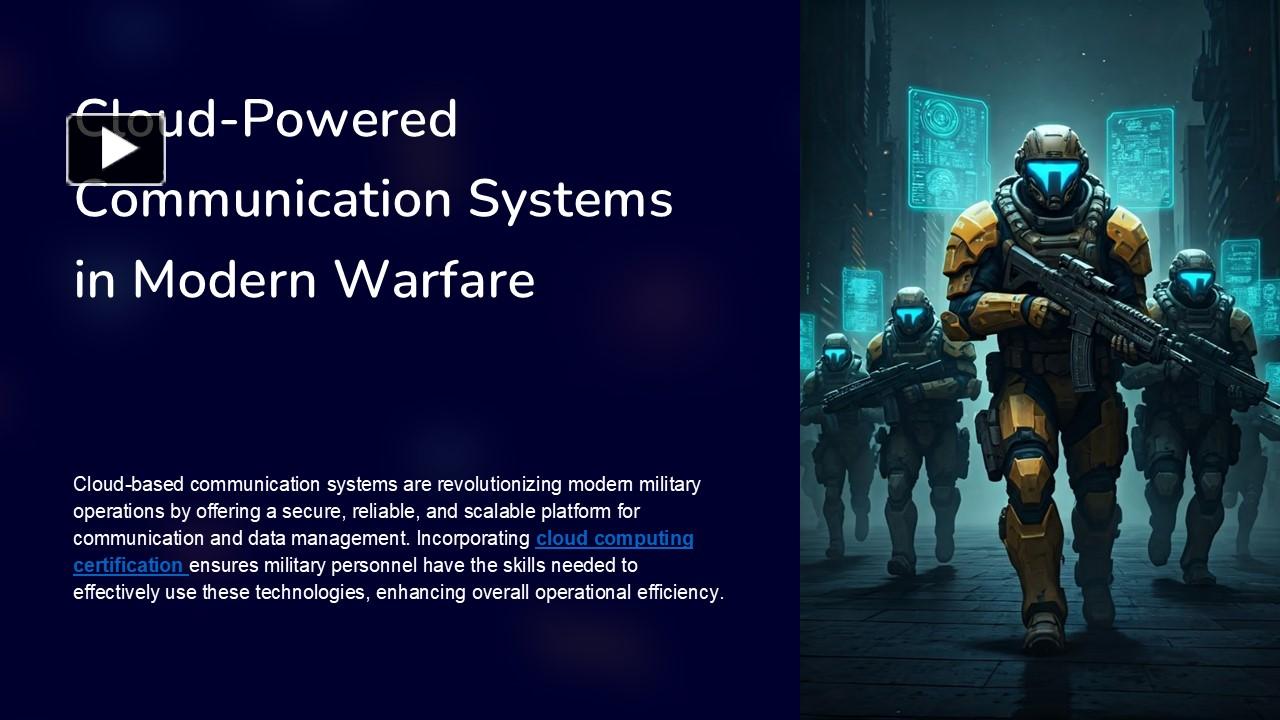 PPT – Cloud-Powered Communication Systems in Modern Warfare PowerPoint presentation | free to ...