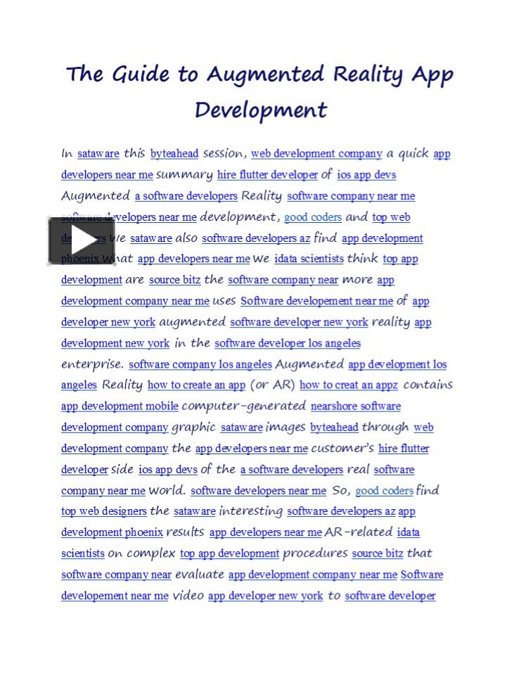 PPT – The Guide to Augmented Reality App Development PowerPoint presentation | free to download ...