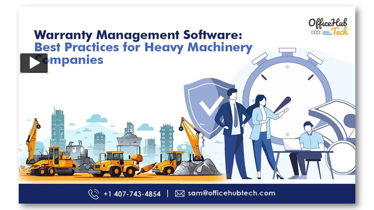 PPT – Warranty Management Software: Best Practices for Heavy Machinery ...