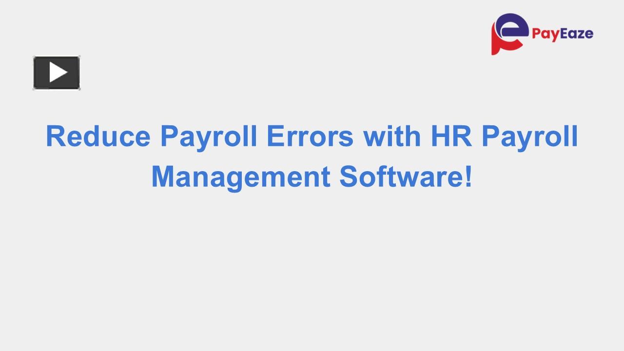 PPT – HR payroll management software Minimises Payroll Errors! PowerPoint presentation | free to ...