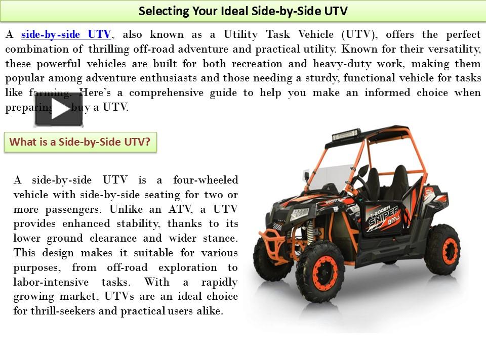 PPT – Selecting Your Ideal Side-by-Side UTV PowerPoint presentation | free to download - id ...