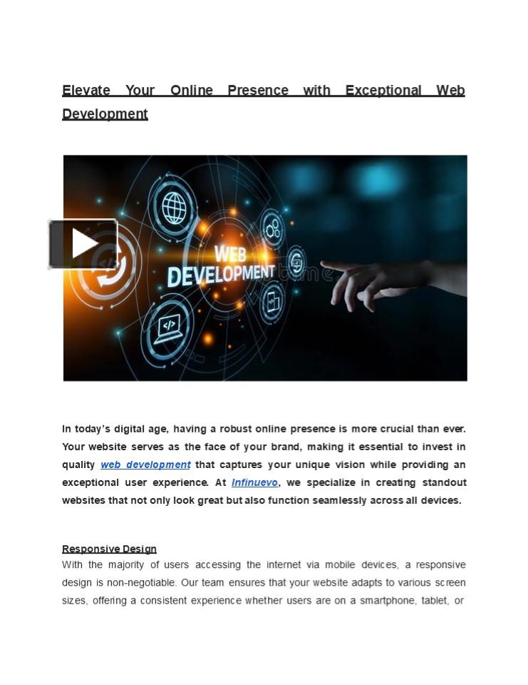 PPT – Elevate Your Online Presence with Exceptional Web Development PowerPoint presentation ...