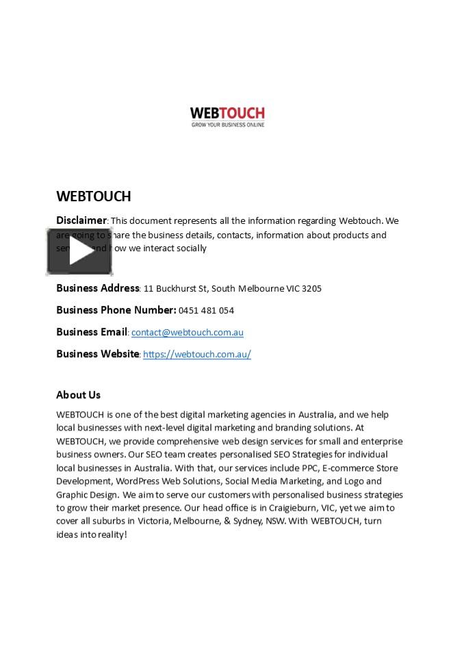 PPT – WEBTOUCH (1) PowerPoint presentation | free to download - id: 9b2cae-NmZkY