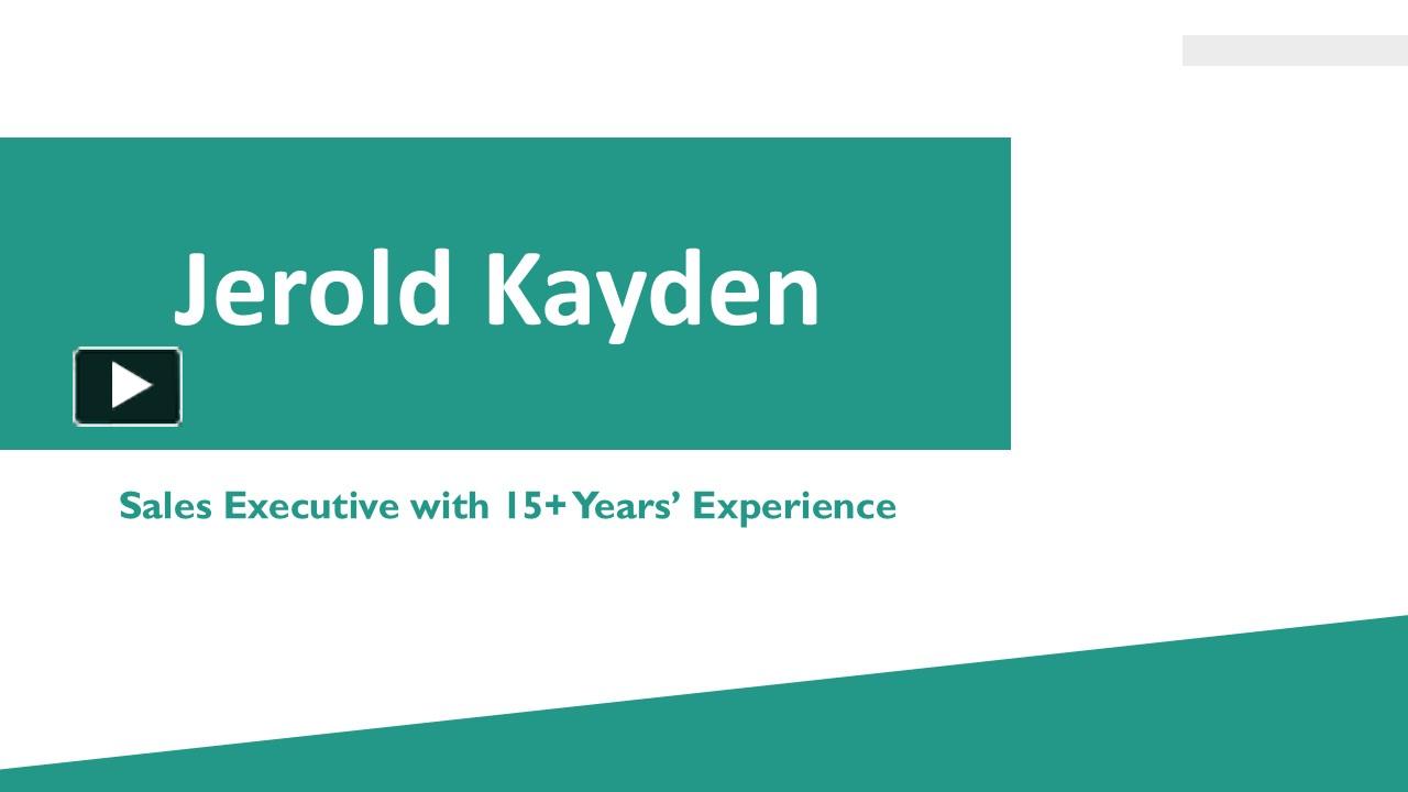 PPT – Jerold Kayden - A Notable Business Manager - Boston, MA PowerPoint presentation | free to ...