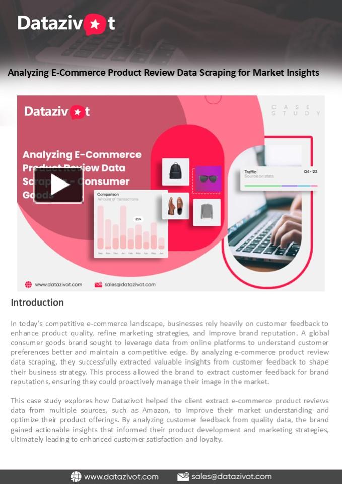 PPT – Analyzing E-Commerce Product Review Data Scraping - Consumer Goods PowerPoint presentation ...