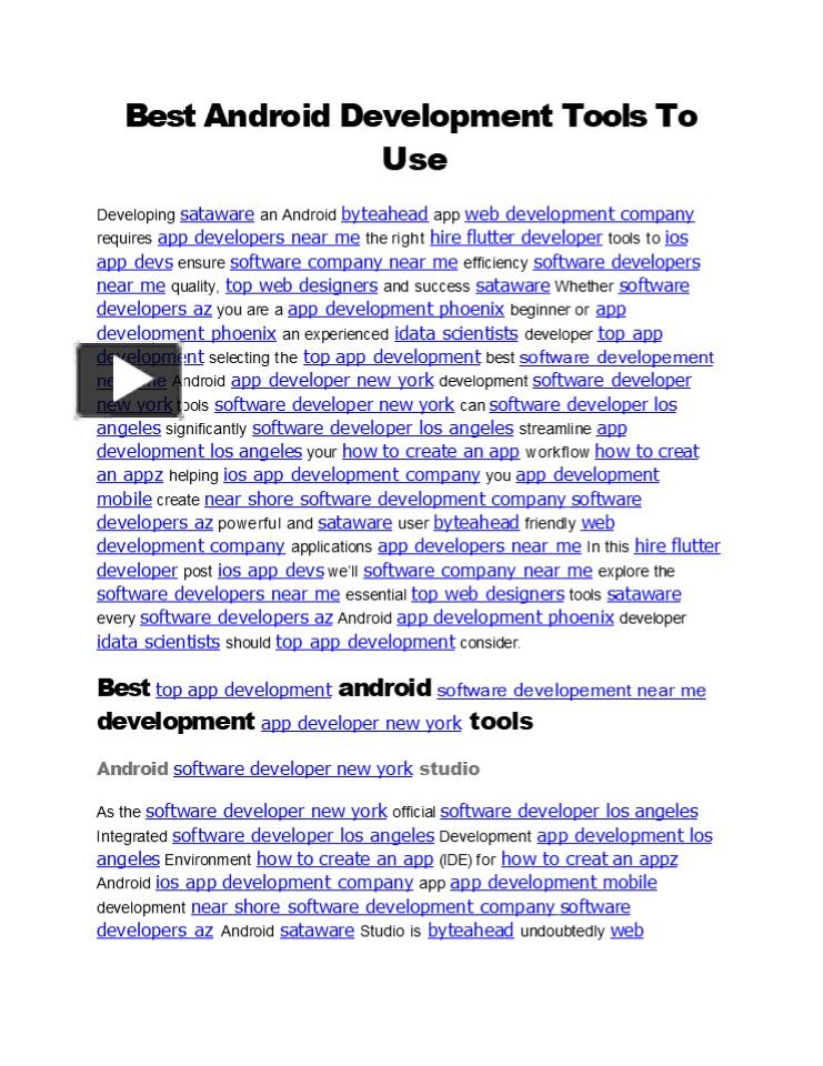 Best Android Development Tools To Use presentation | free to download