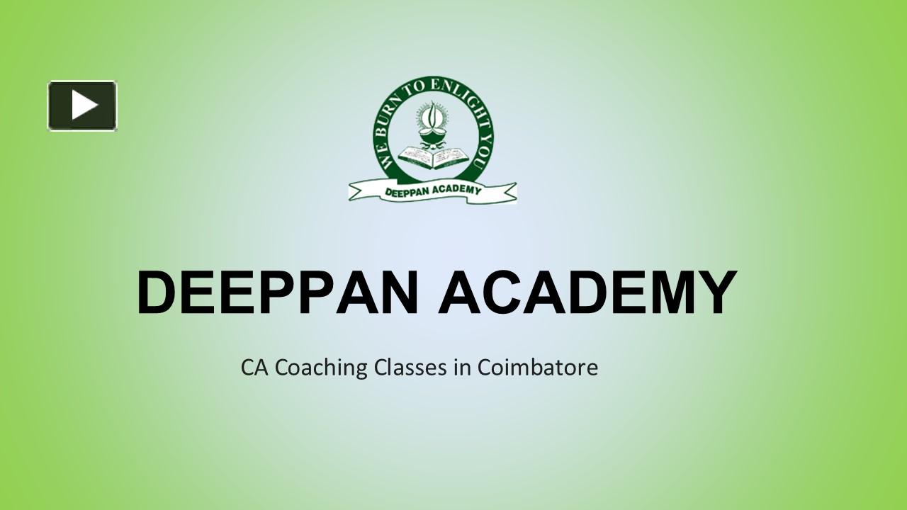 Ppt Ca Coaching Classes In Coimbatore Ca Final Coaching In Coimbatore Powerpoint