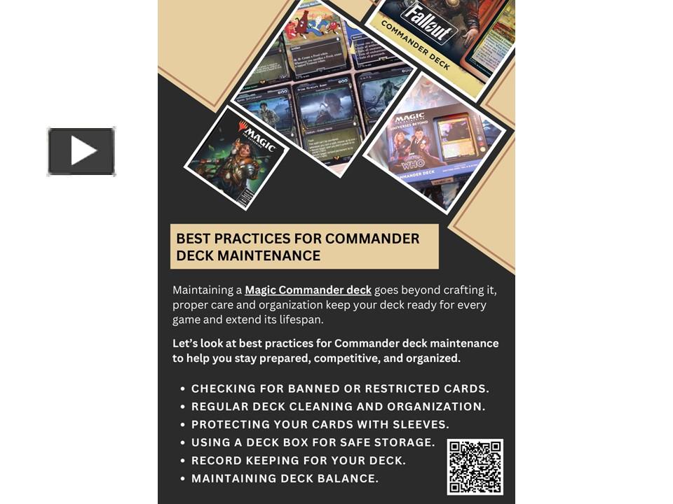 PPT – Best Practices For Commander Deck Maintenance PowerPoint presentation | free to download ...