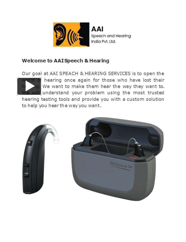 PPT – Aai speech and Hearing aids Clinic (1) PowerPoint presentation ...